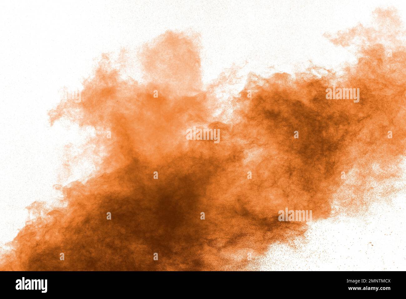 Freeze motion of brown dust explosion.Stopping the movement of brown ...