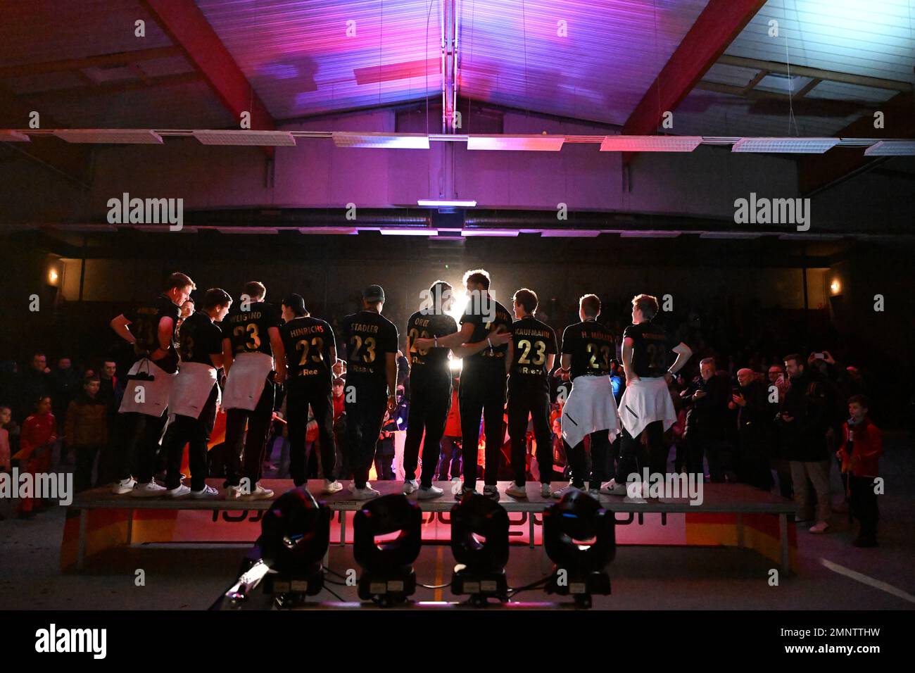 Cologne, Germany. 31st Jan, 2023. Field hockey, men: Arrival of the ...