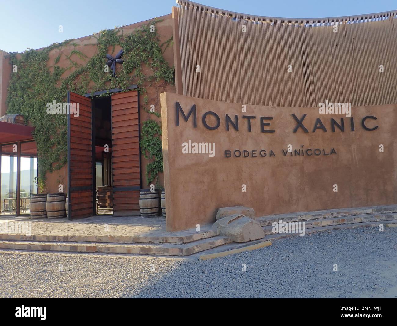 This Oct. 16, 2017 photo shows the entrance to the Monte Xanic winery ...