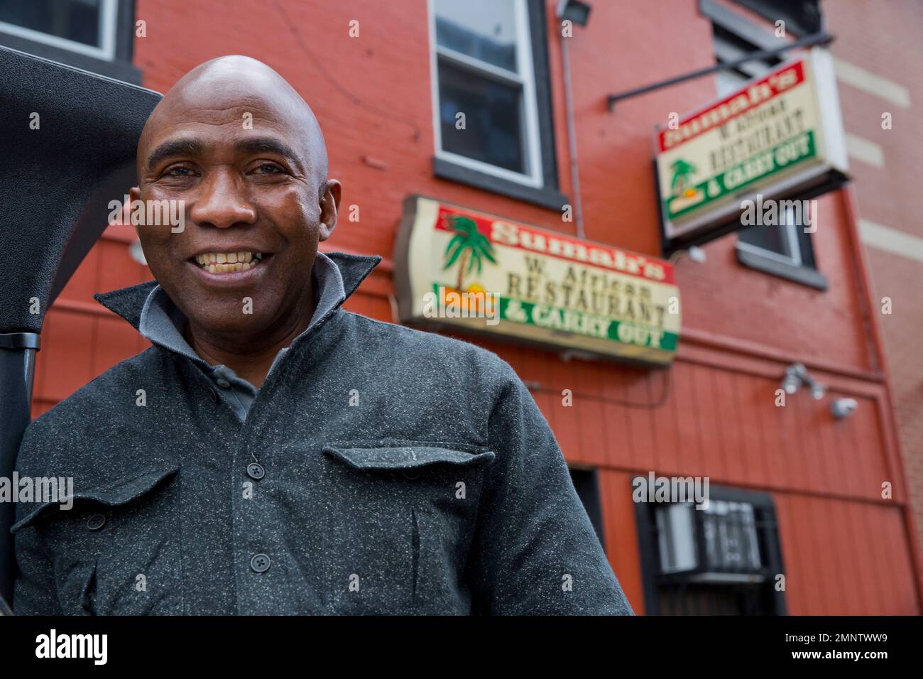 In this Wednesday, Jan. 24, 2018, photo, Amara Sumah, owner of Sumah's ...