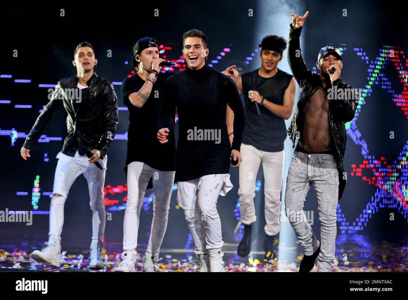 CNCO performs during the Vina del Mar International Song Festival at ...