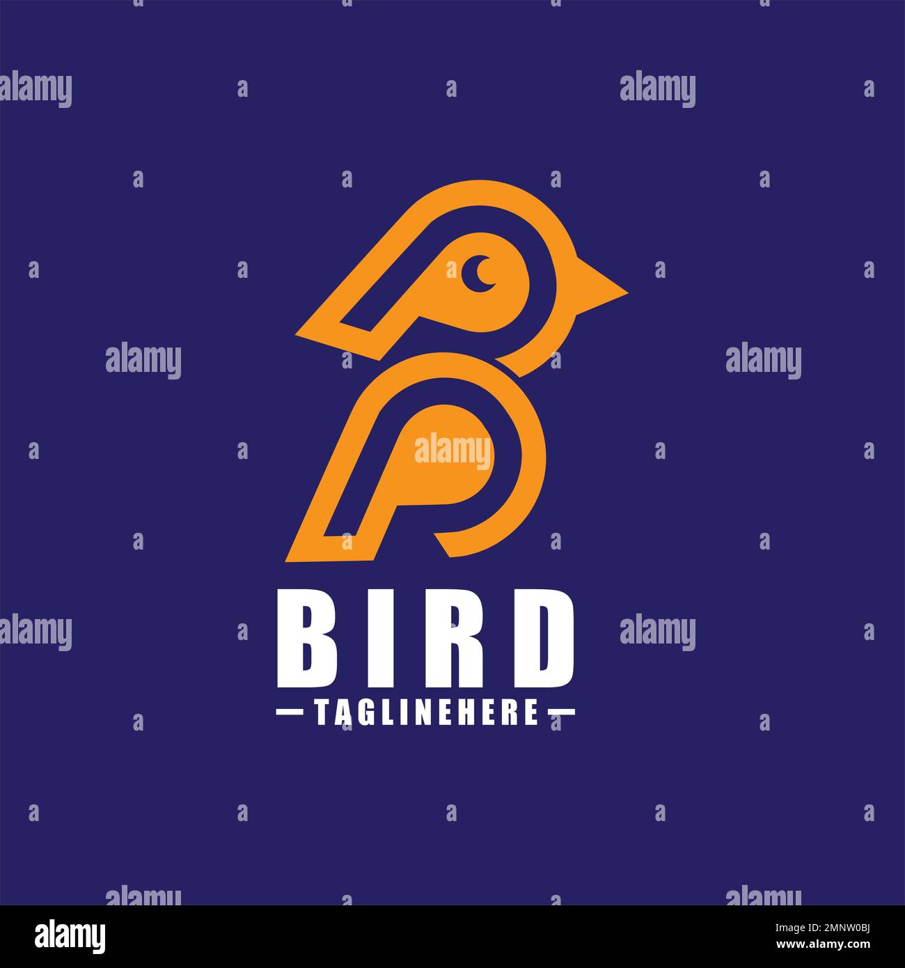 Bird B Logo - Vector logo template Stock Vector Image & Art - Alamy