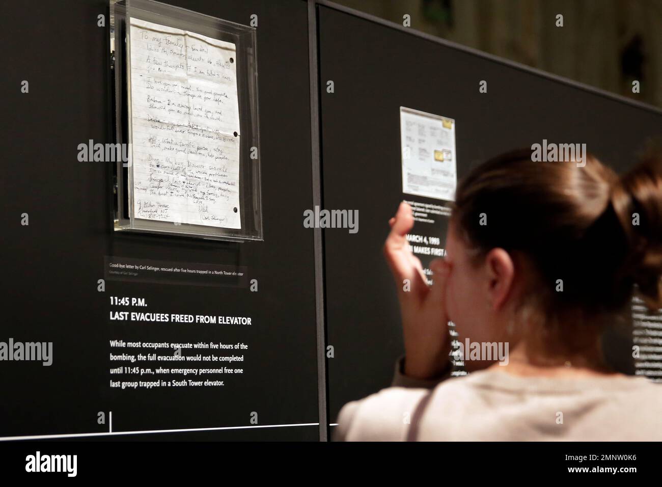 A visitor to the National September 11 Museum, in New York, Friday, Feb ...
