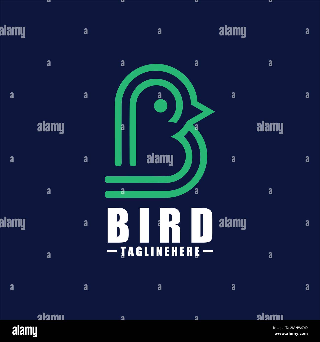Bird B Logo - Vector logo template Stock Vector Image & Art - Alamy