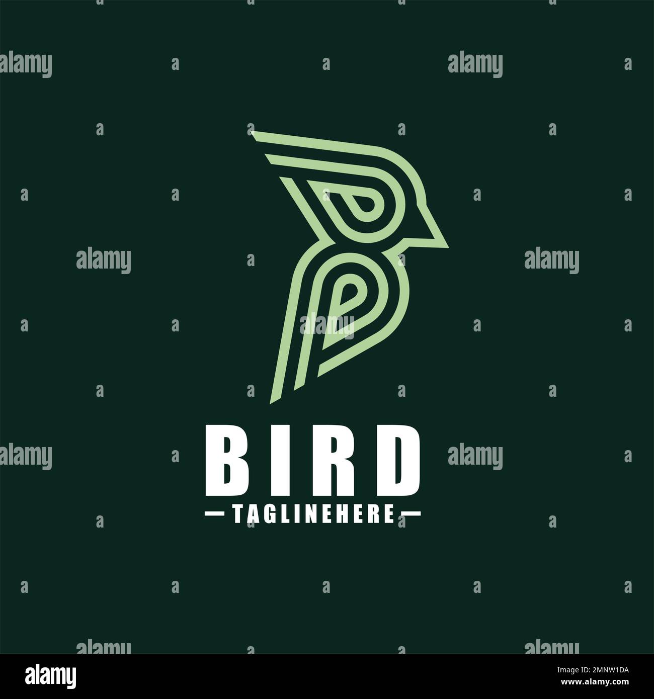 Bird B Logo - Vector logo template Stock Vector Image & Art - Alamy