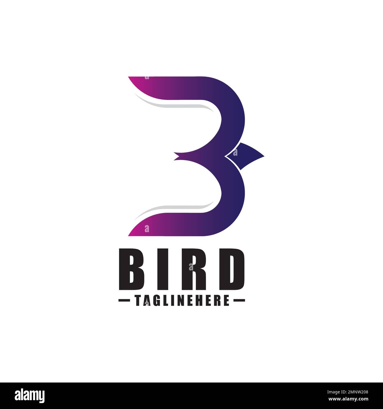 Bird B Logo - Vector logo template Stock Vector Image & Art - Alamy