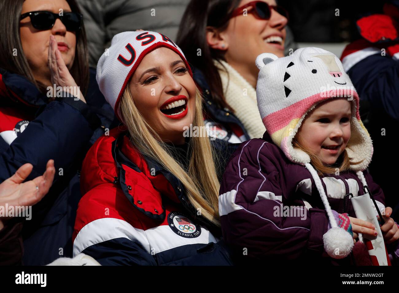 Ivanka Trump carries Cora Weber, 4, daughter of U.S. bobsledder Nathan ...