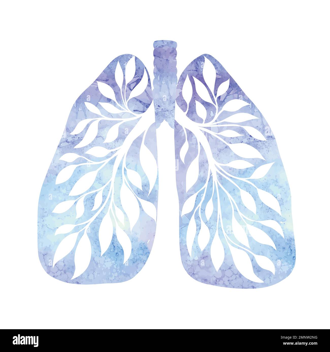 Watercolor Anatomical Lungs