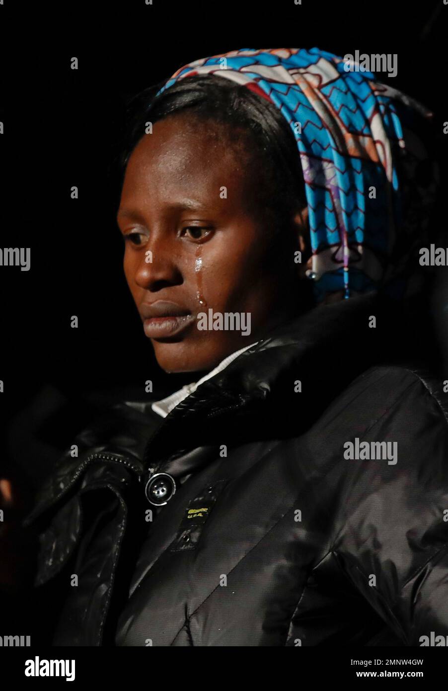 Rebecca Bitrus, a Nigerian victim of Boko Haram, attends a ceremony ...