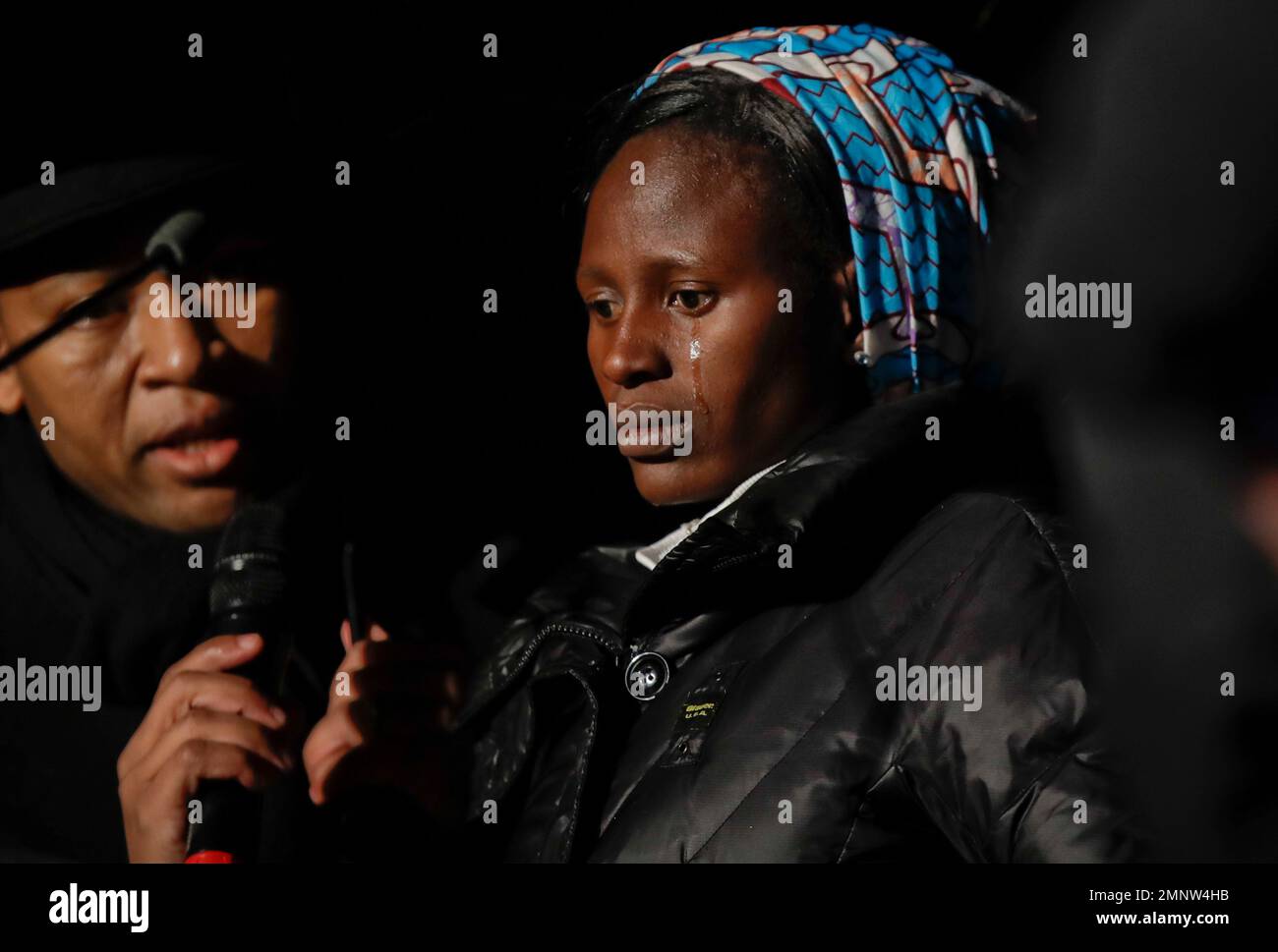 Rebecca Bitrus, a Nigerian victim of Boko Haram, attends a ceremony ...