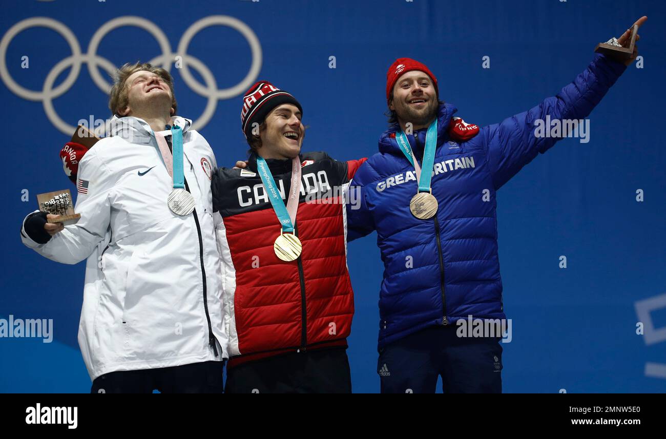 Medalist in the Big Air snowboard competition from left, United States ...