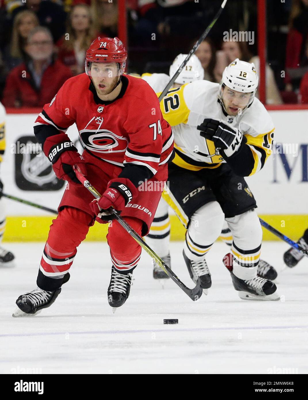 Carolina Hurricanes' Jaccob Slavin skates against Pittsburgh Penguins ...