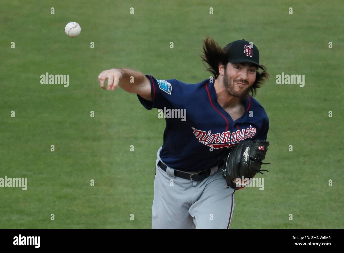 Minnesota Twins relief pitcher John Curtiss throws in the eighth inning ...