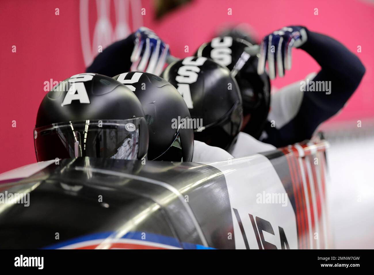 Driver Justin Olsen, Christopher Fogt, Carlo Valdes and Nathan Weber of ...