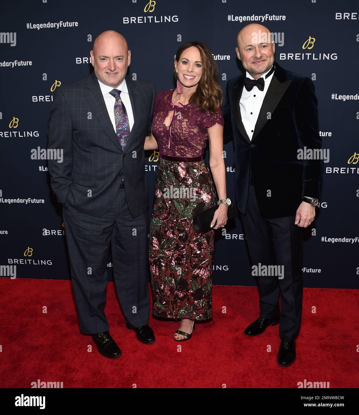 Scott Kelly, left, Amiko Kauderer and Georges Kern attend the Breitling ...