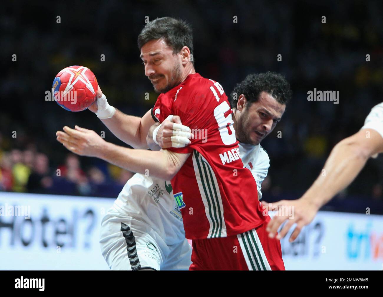 Mate Lekai of Hungary during the IHF Men's World Championship 2023 ...
