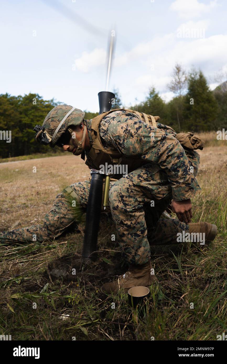 U.S. Marine Corps Lance Cpl. Collin Nicholson, a mortarman with 3d ...
