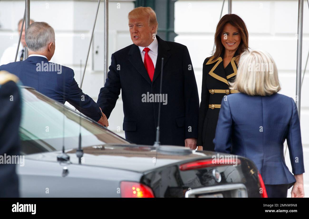 President Donald Trump and first lady Melania Trump greet Australian ...