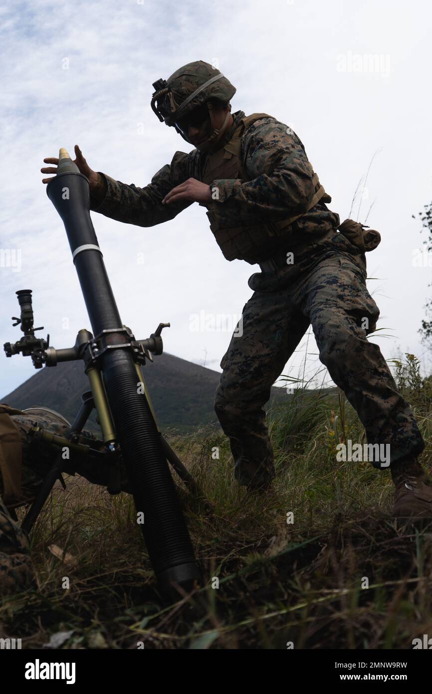 U.S. Marine Corps Lance Cpl. Collin Nicholson, a mortarman with 3d ...