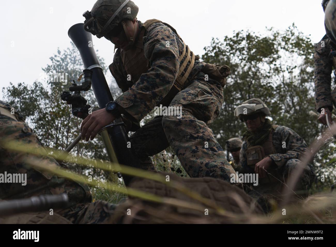 U.S. Marine Corps Lance Cpl. Collin Nicholson, a mortarman with 3d ...
