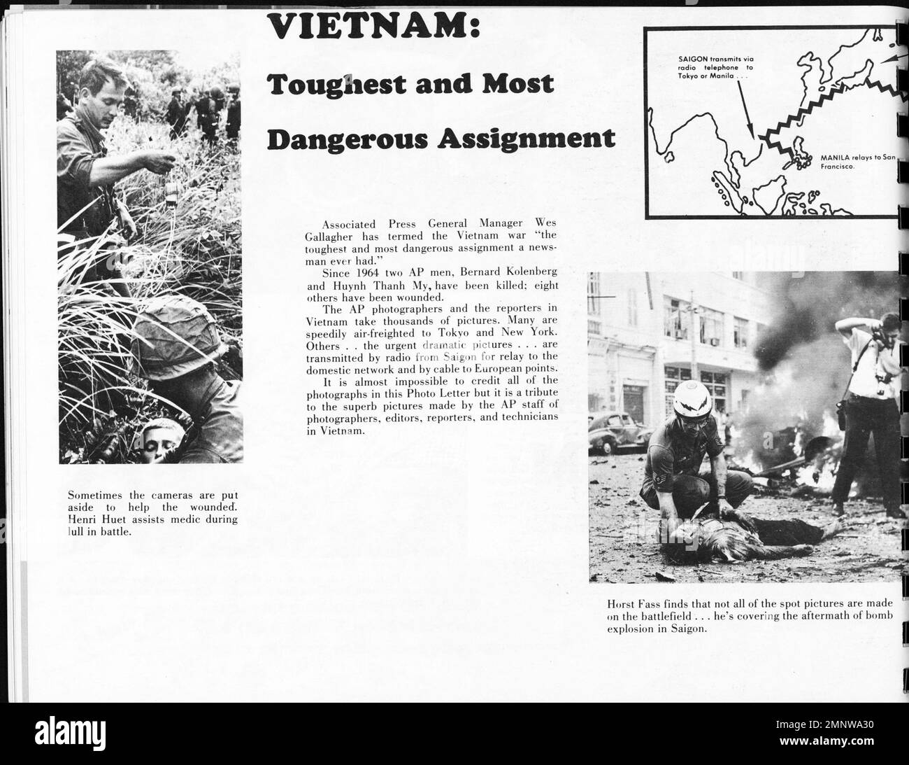 First part of a two-page spread on AP's photo operations in Vietnam, in ...