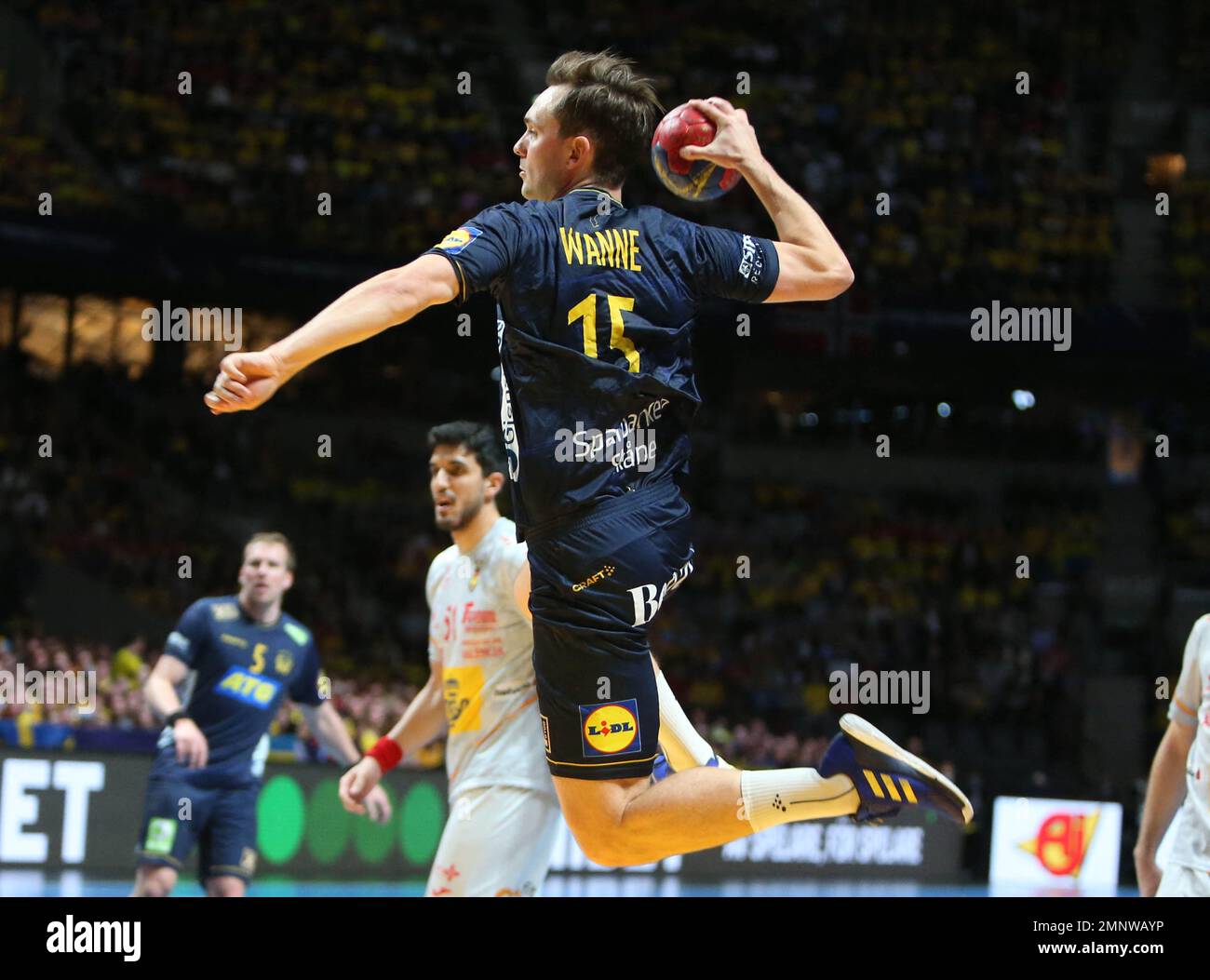 Hampus Wanne of Sweden during the IHF Men's World Championship 2023 ...