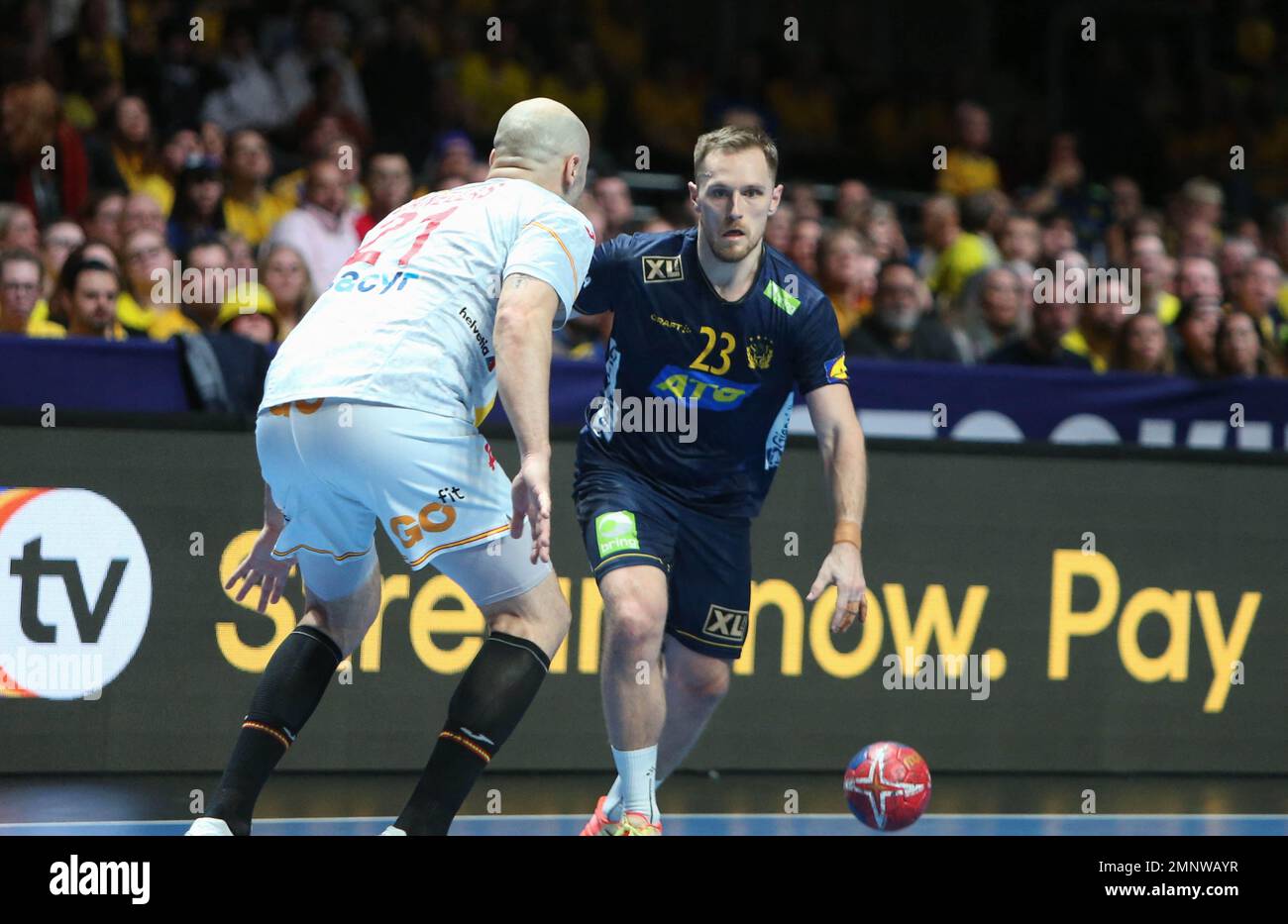 Albin Lagergren of Sweden during the IHF Men's World Championship 2023 ...