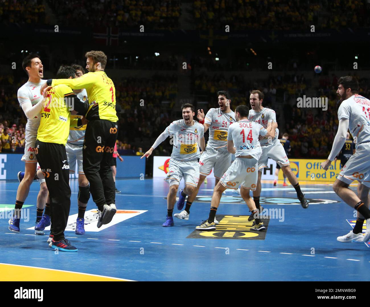 Celebration Victory Spain during the IHF Men's World Championship 2023 ...