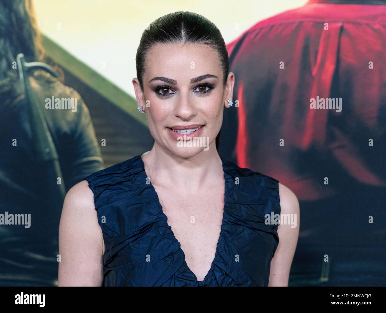 Lea Michele wearing dress by Renaissance Renaissance attends world ...