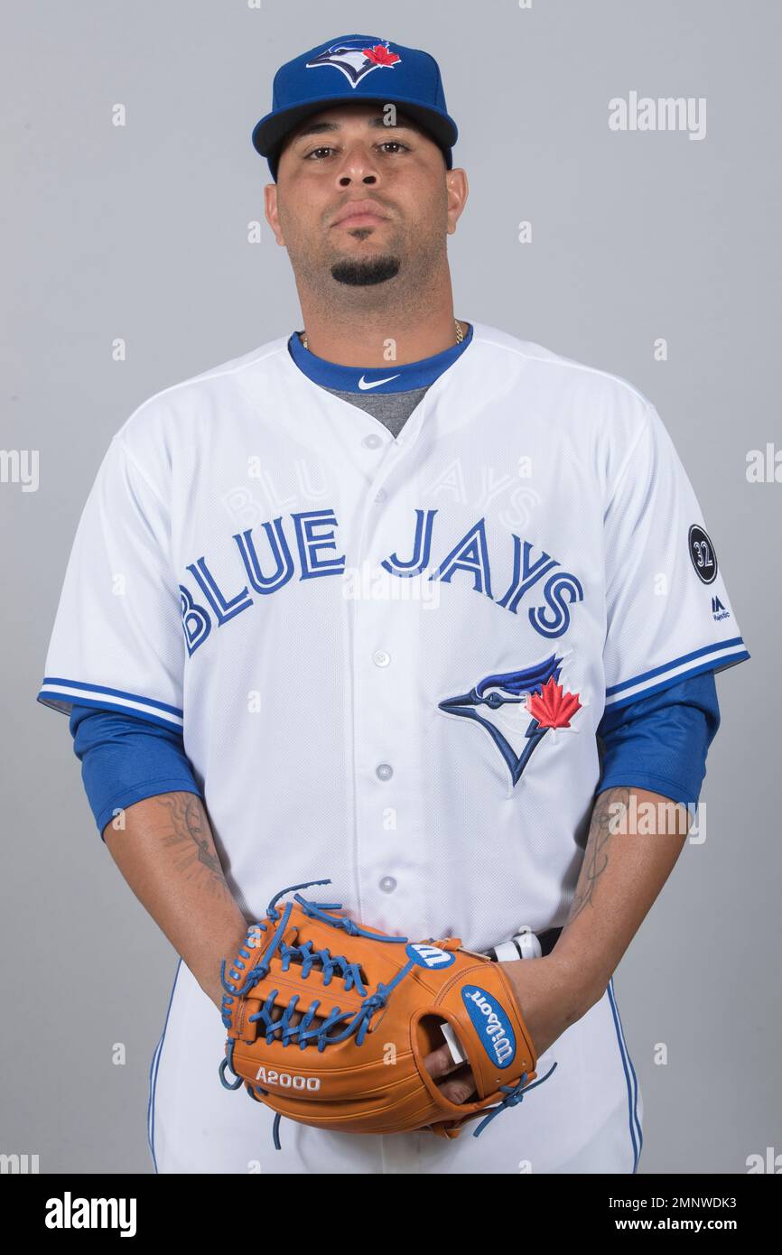 This is a 2018 photo of Rhiner Cruz of the Toronto Blue Jays baseball ...