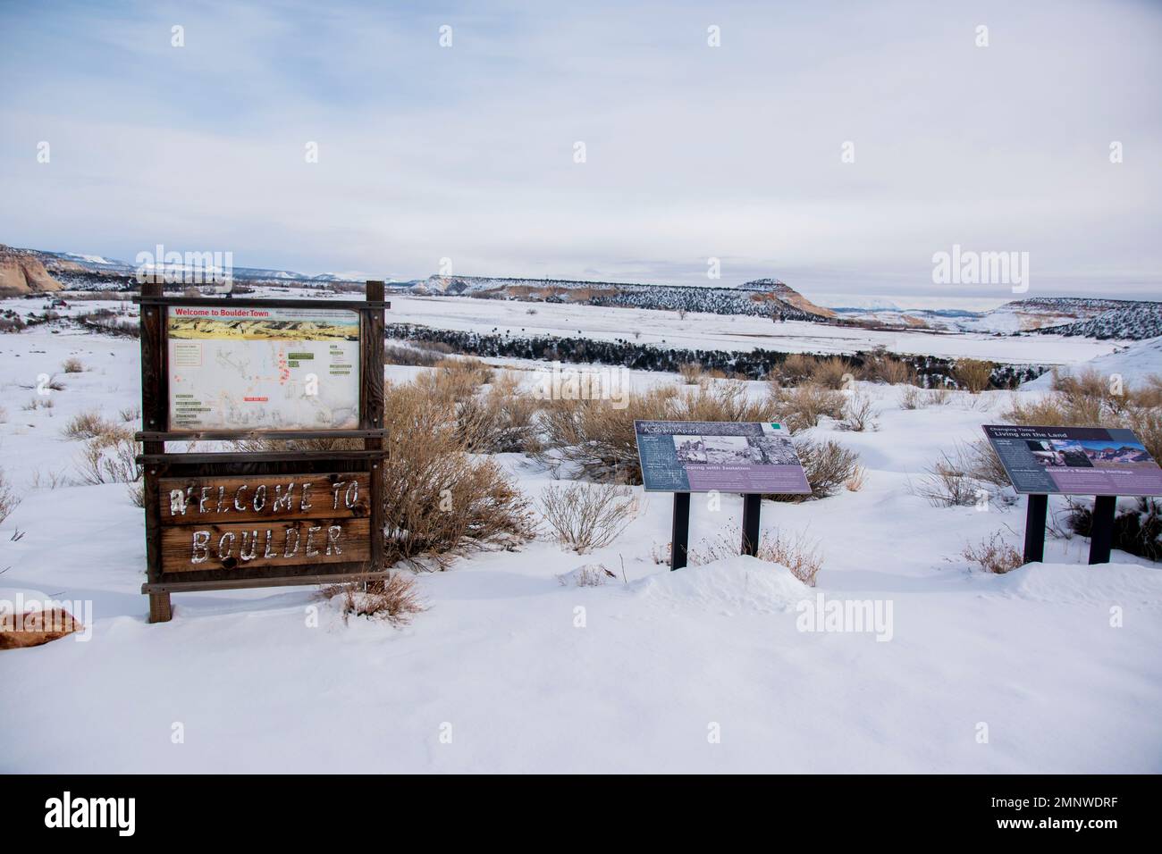 Boulder, UT is a small ranching town along Utah State Route 12 Stock ...