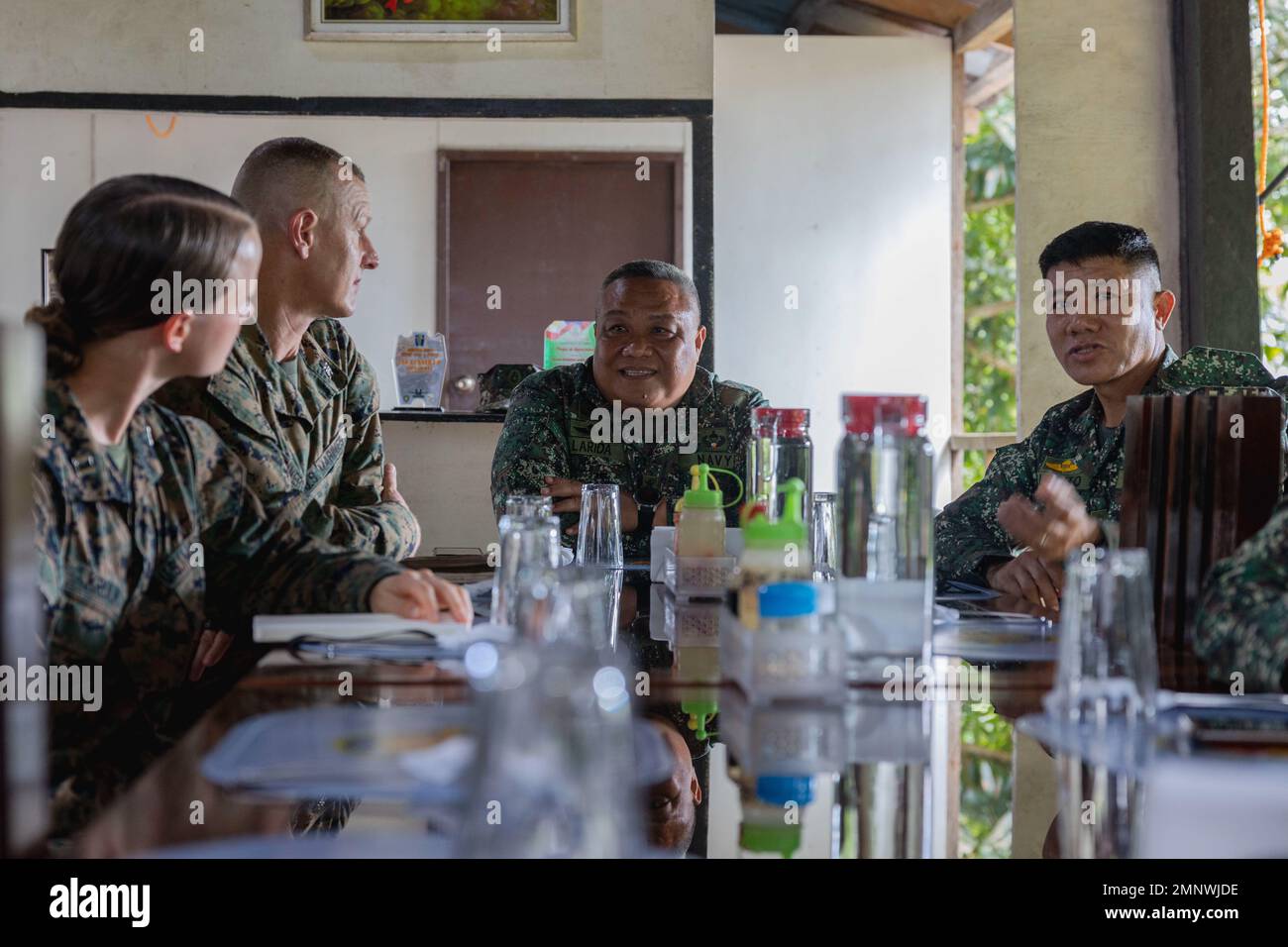 From left, U.S. Marine Corps Capt. Ashley Krulik, intelligence officer ...