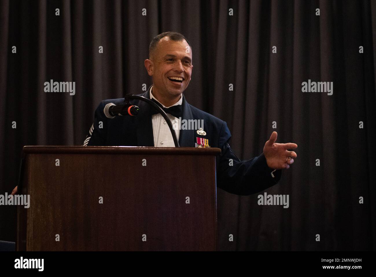 U.S. Air Force Chief Master Sgt. John Alsvig, 51st Fighter Wing command ...