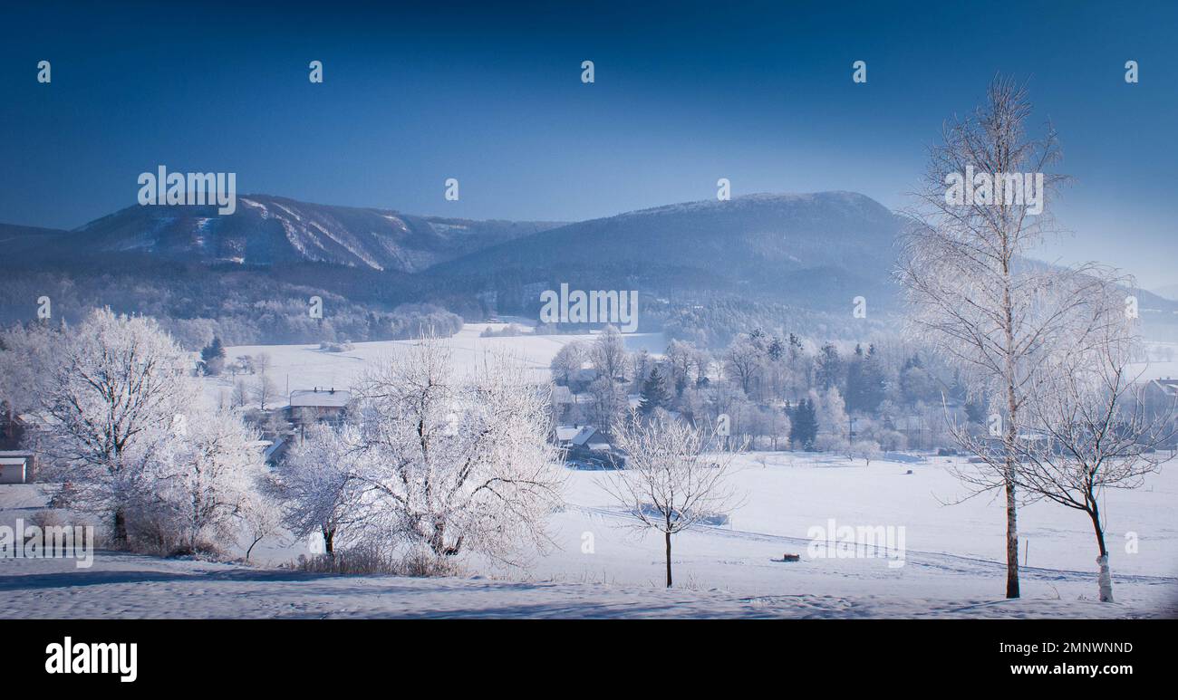 Trees in rime ice hi-res stock photography and images - Alamy
