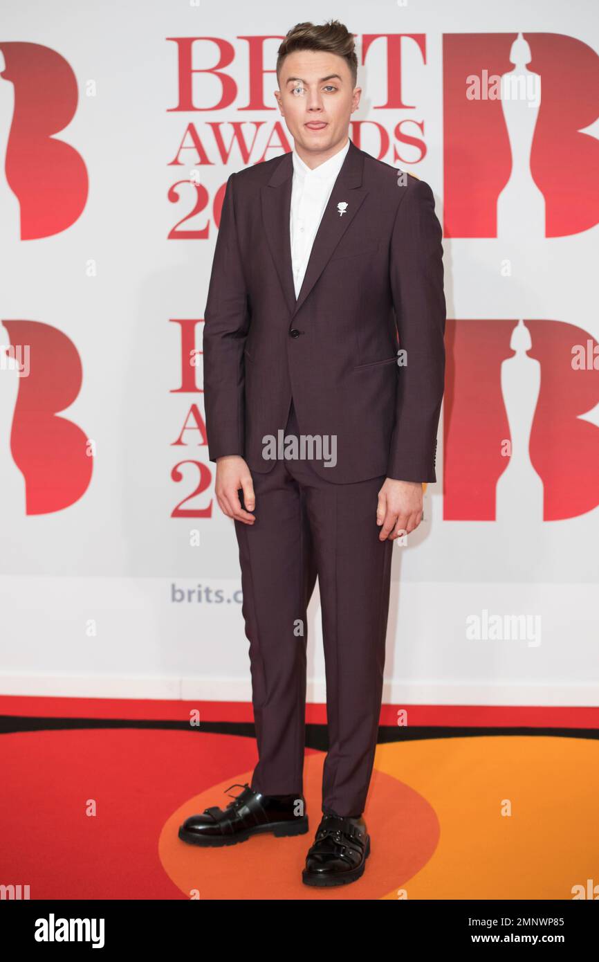 Ronan Kemp poses for photographers upon arrival at the Brit Awards 2018 ...
