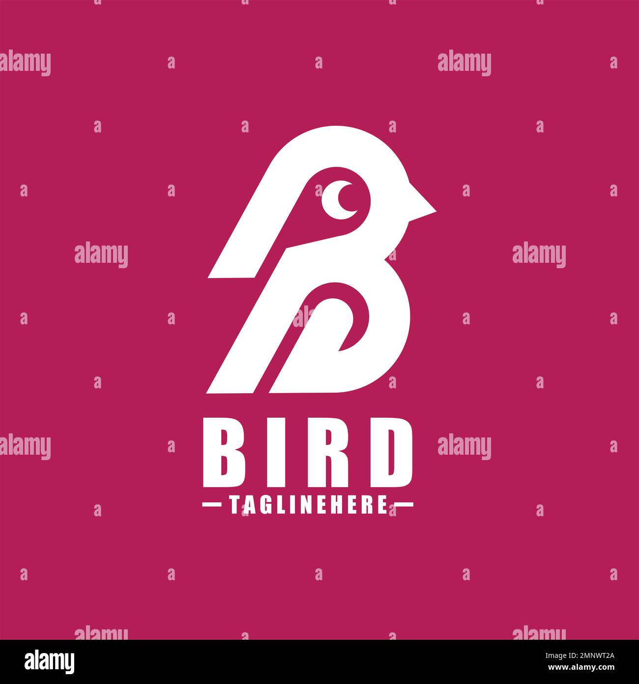 Bird B Logo - Vector logo template Stock Vector Image & Art - Alamy