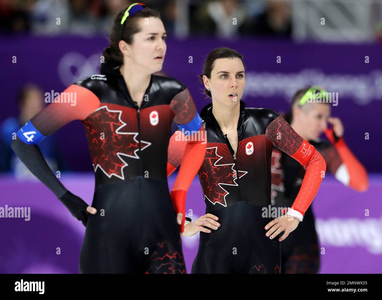 Team Canada with Ivanie Blondin, rear, Keri Morrison, left, and ...