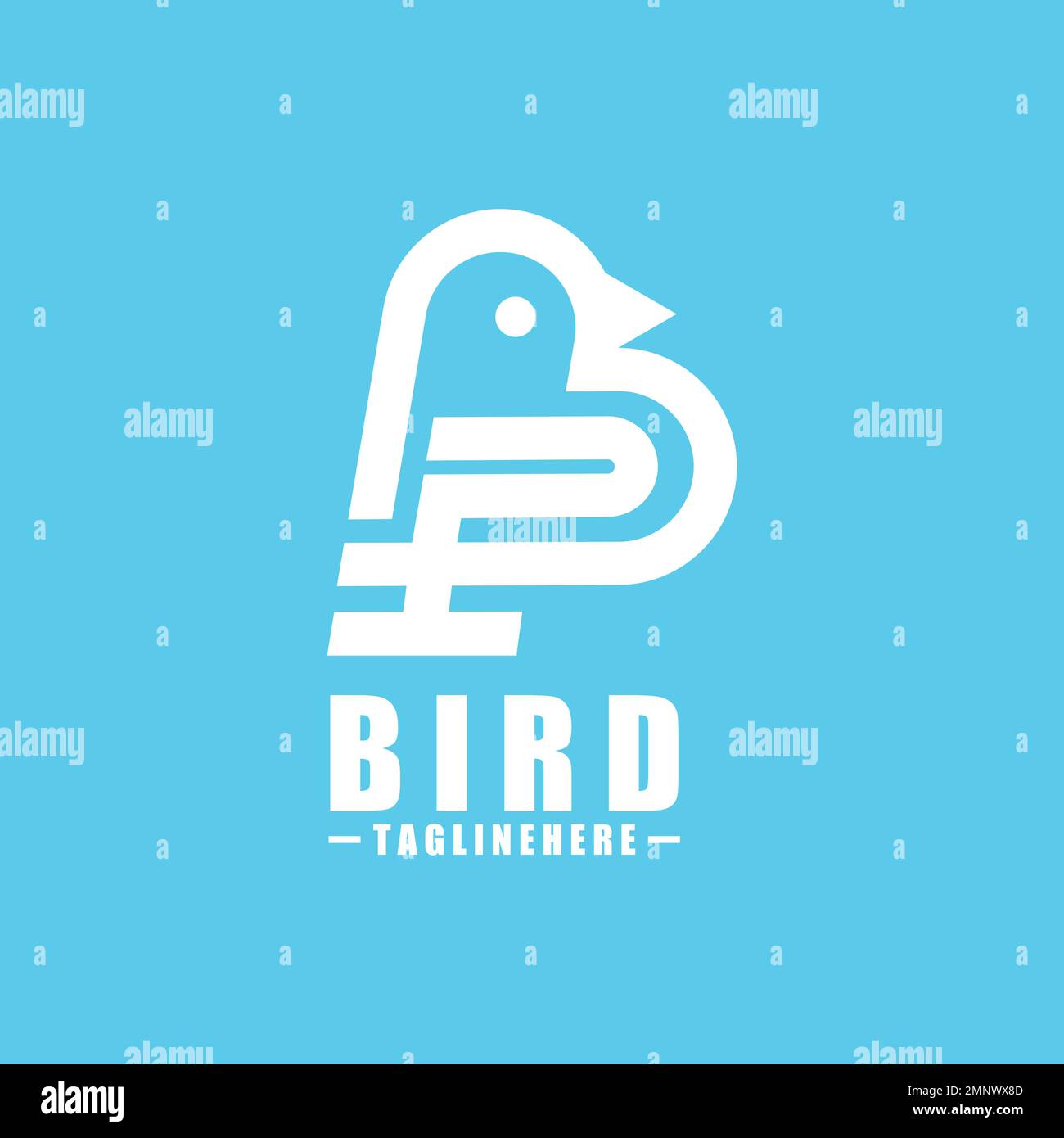 Bird B Logo - Vector logo template Stock Vector Image & Art - Alamy