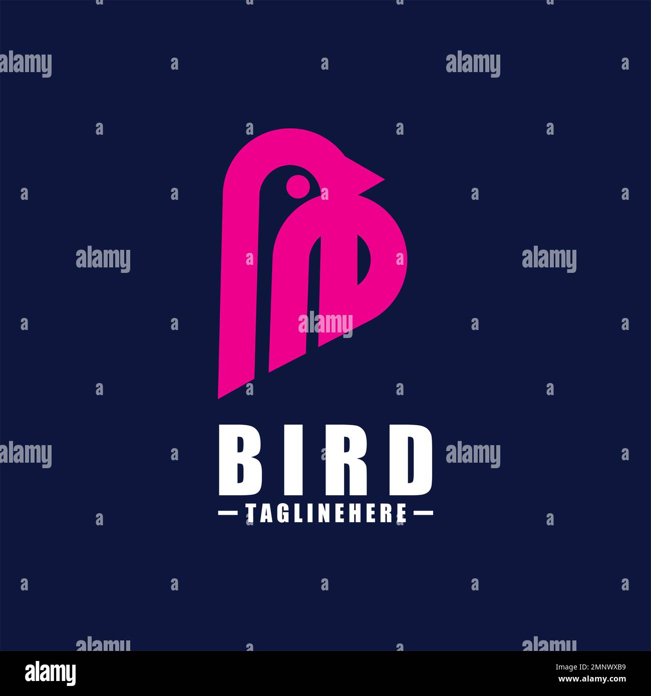 Bird B Logo - Vector logo template Stock Vector Image & Art - Alamy