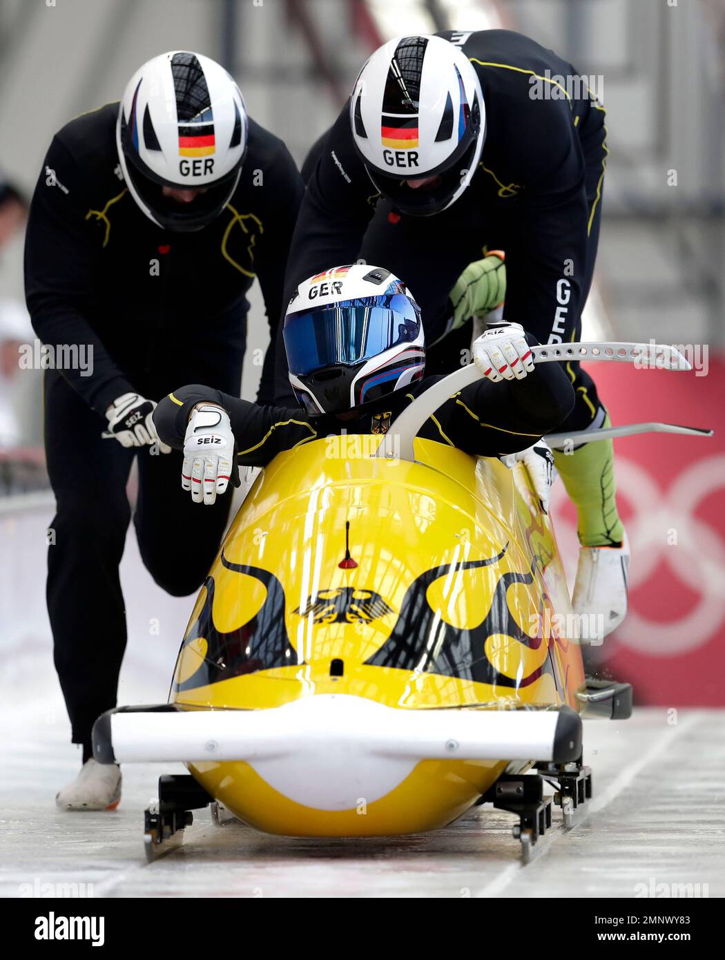 Driver Francesco Friedrich, Candy Bauer, Martin Grothkopp and Thorsten ...