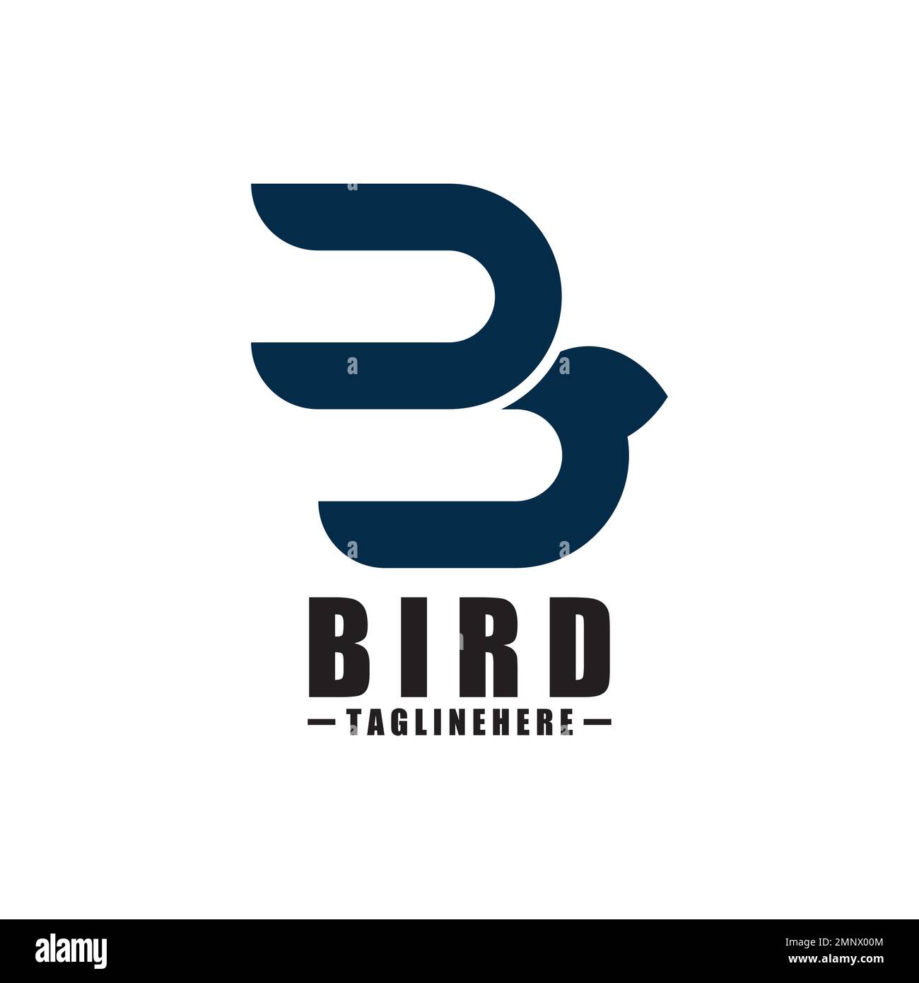 Bird B Logo - Vector logo template Stock Vector Image & Art - Alamy