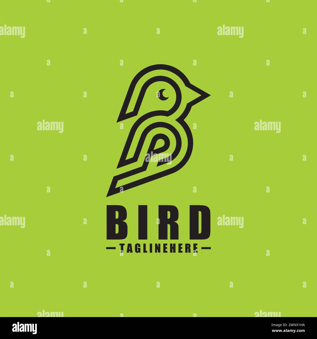 Bird B Logo - Vector logo template Stock Vector Image & Art - Alamy