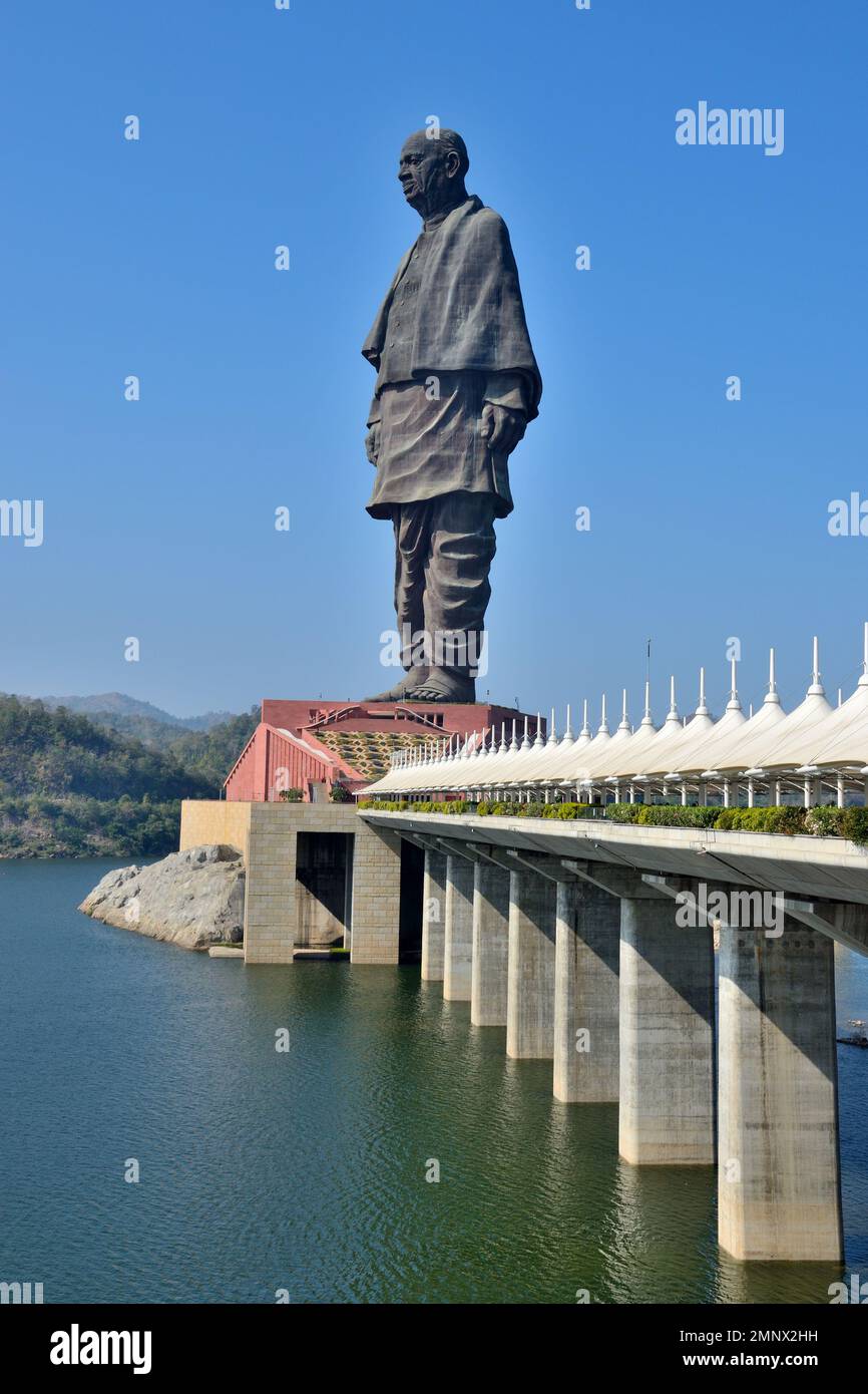 Statue Of Unity, colossal statue of Vallabhbhai Patel, tallest statue in the world, located in ...