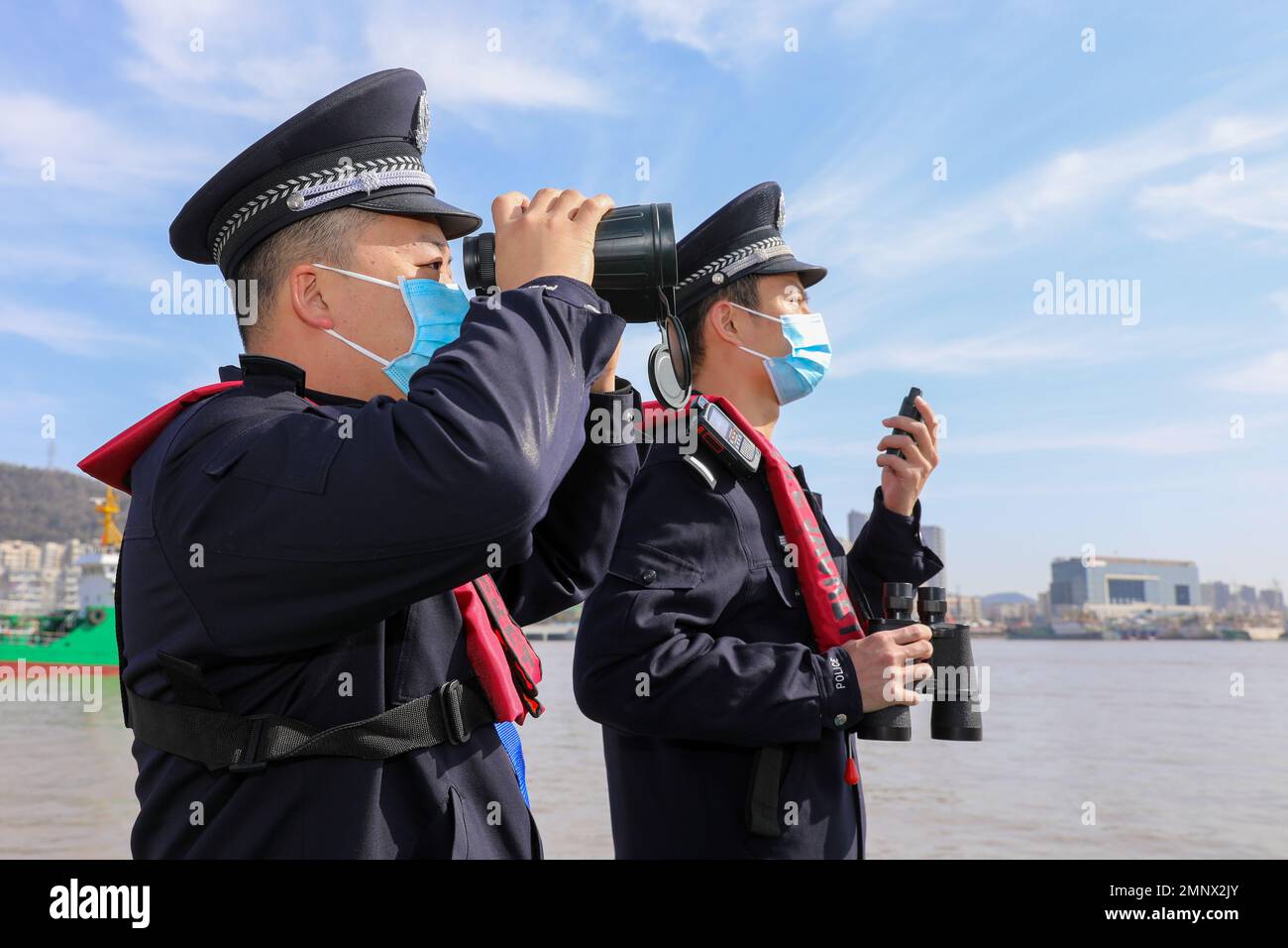 ZHOUSHAN, CHINA - JANUARY 31, 2023 - Police from Zhoushan Border ...