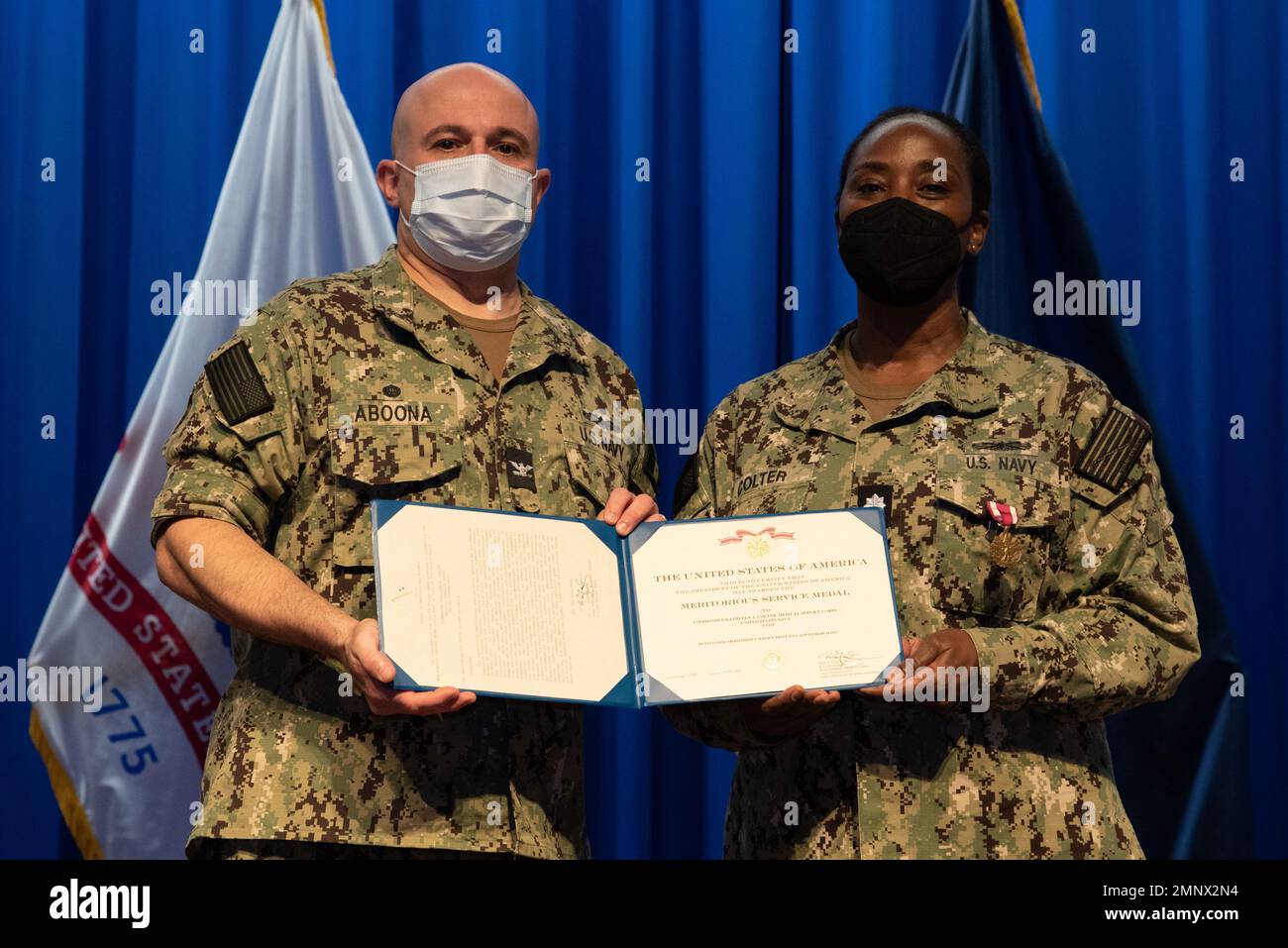 Cmdr. Kathleen Colter receives her Meritorious Service Medal ...
