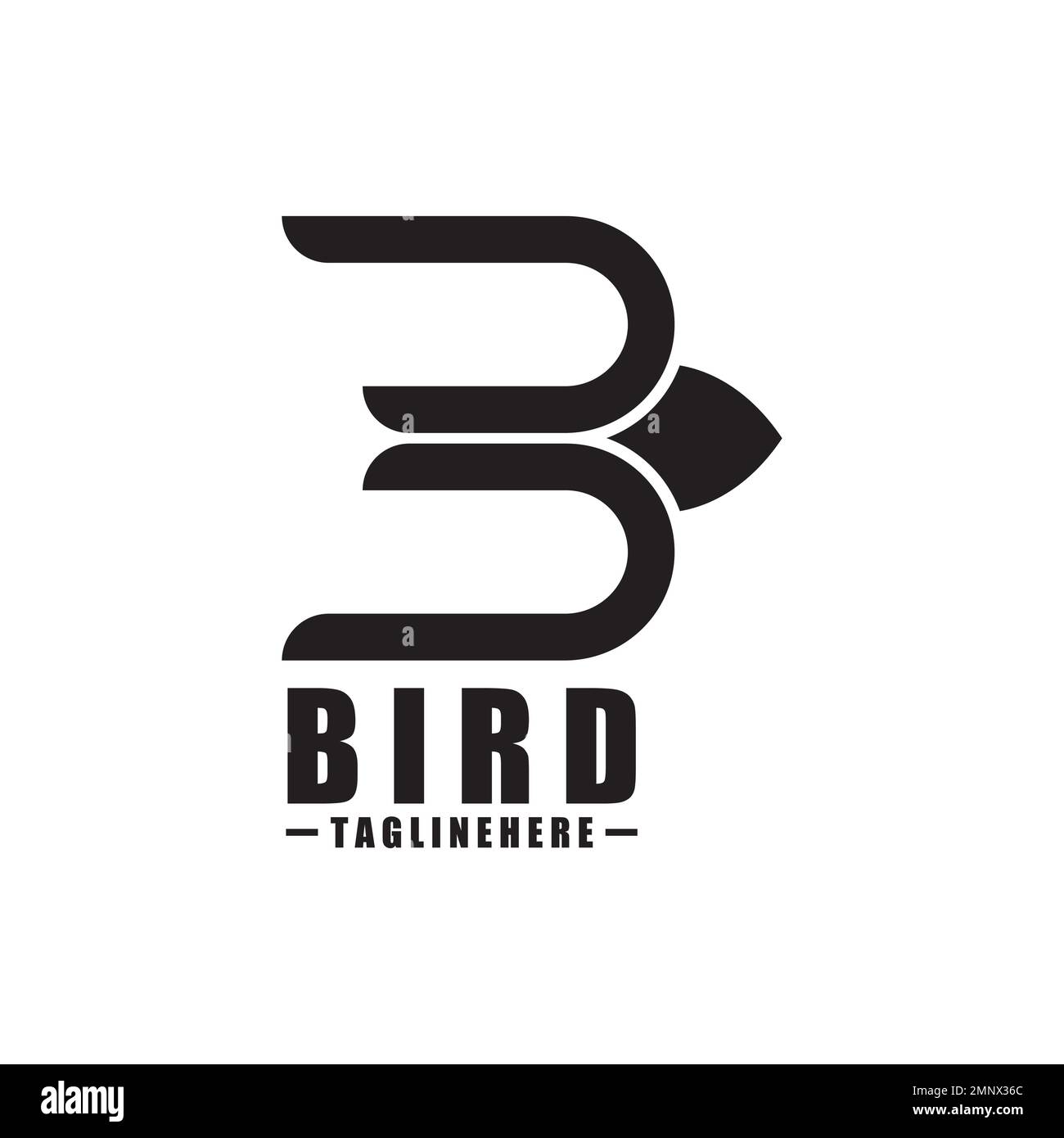 Bird B Logo - Vector logo template Stock Vector Image & Art - Alamy