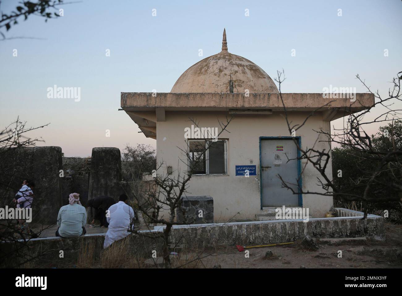 This Feb. 10, 2018 photo shows worshippers visiting the Tomb of Job in ...