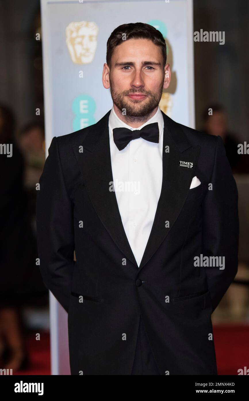 Edward Holcroft poses for photographers upon arrival at the BAFTA Film ...