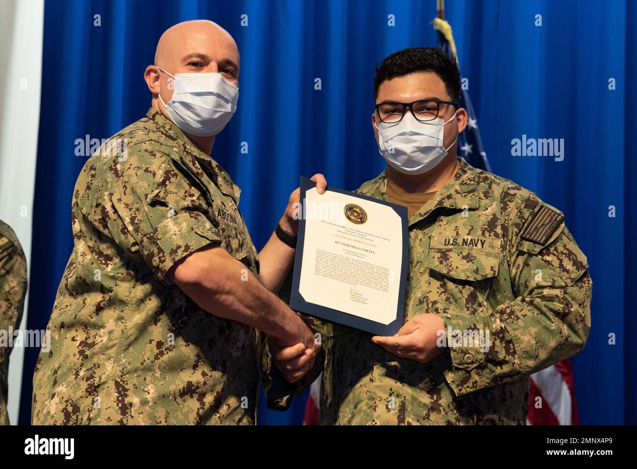 Hospital Corpsman Nehemias Cortes receives a Letter of Appreciation ...