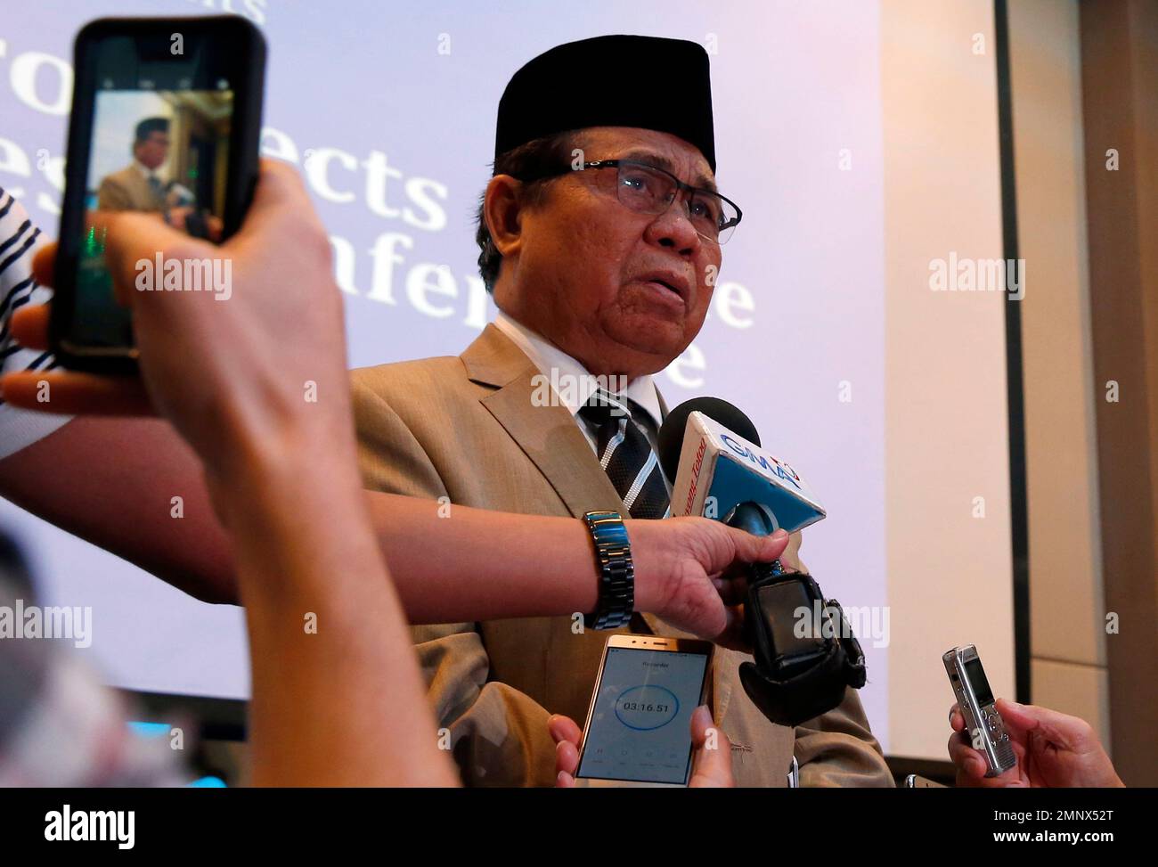 Moro Islamic Liberation Front Chair Al Haj Murad Ebrahim talks to ...
